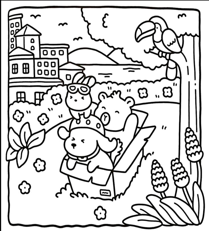 Free Cozy Cuties Coloring Pages: Click Download Now