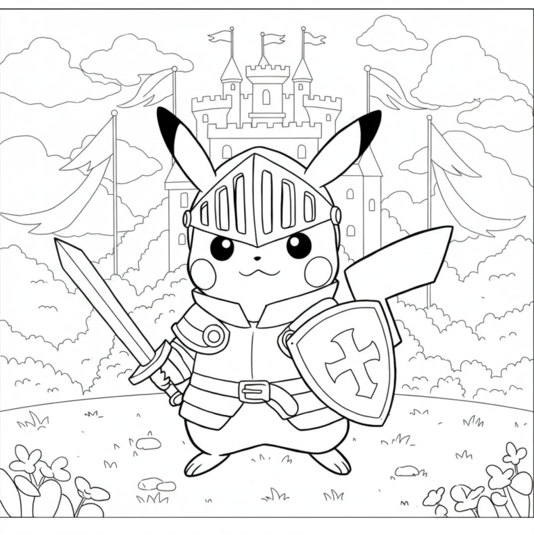 Free Printable Pikachu Coloring Pages: Click Download Now