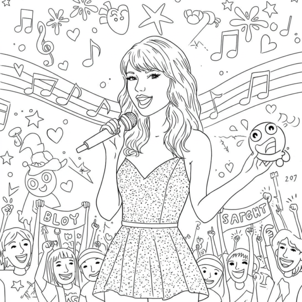 Free Taylor Swift Coloring Pages for Swifties | Download & Color ...