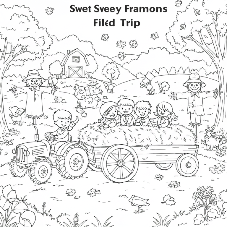 25+ Beautiful Fall Scene Coloring Pages: Free Printable